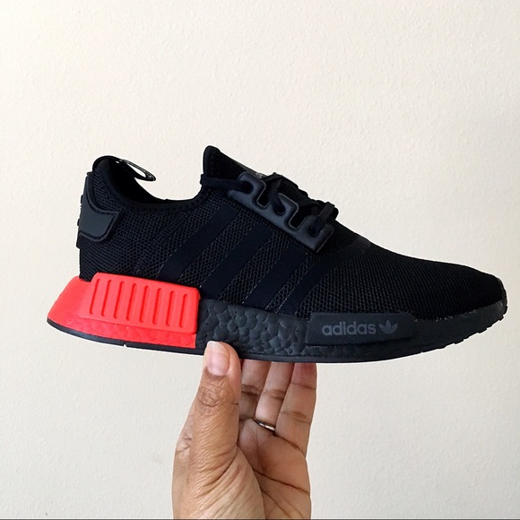adidas | Shoes | Adidas Nmd R Black Solar Red | Poshmark